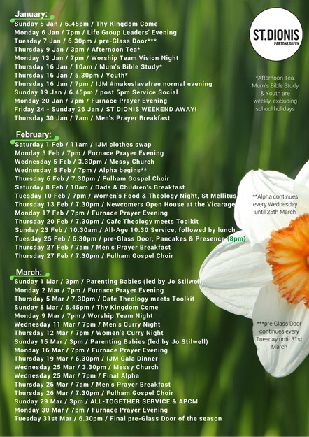 St Dionis | What's on at St Dionis